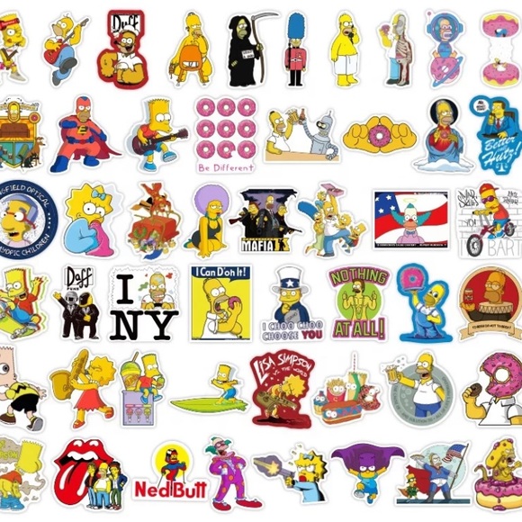 Ritz’s stickers | Accessories | 5 Pcs Simpson Family Cartoon Stickers ...